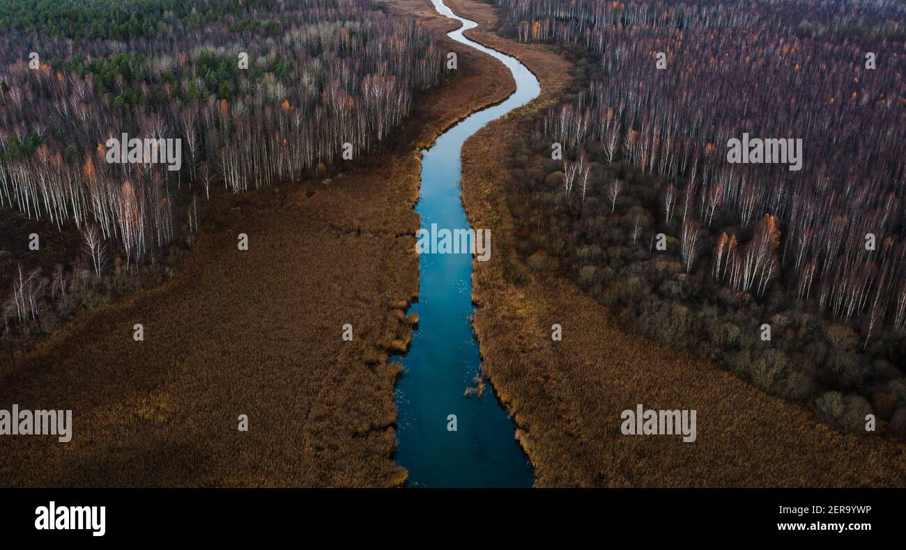 Autumn river flow Stock Photo - Alamy