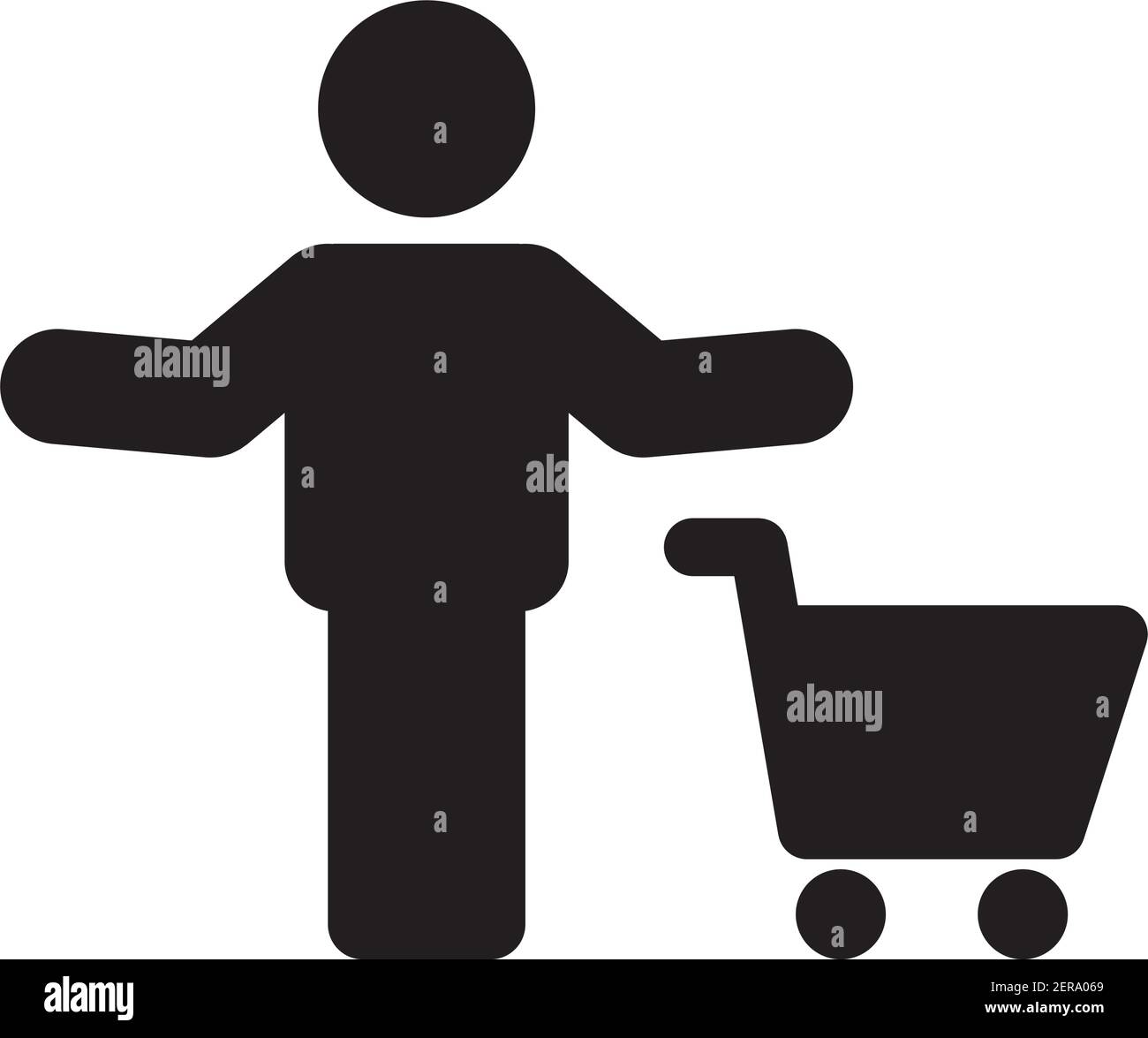 Grocery shopping vegetable man Black and White Stock Photos & Images ...