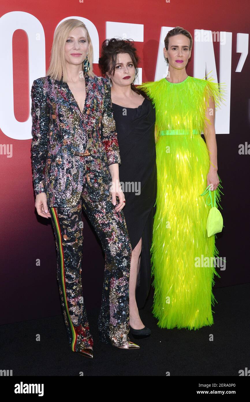 (L-R) Actors Cate Blanchett, Helena Bonham Carter and Sarah Paulson ...