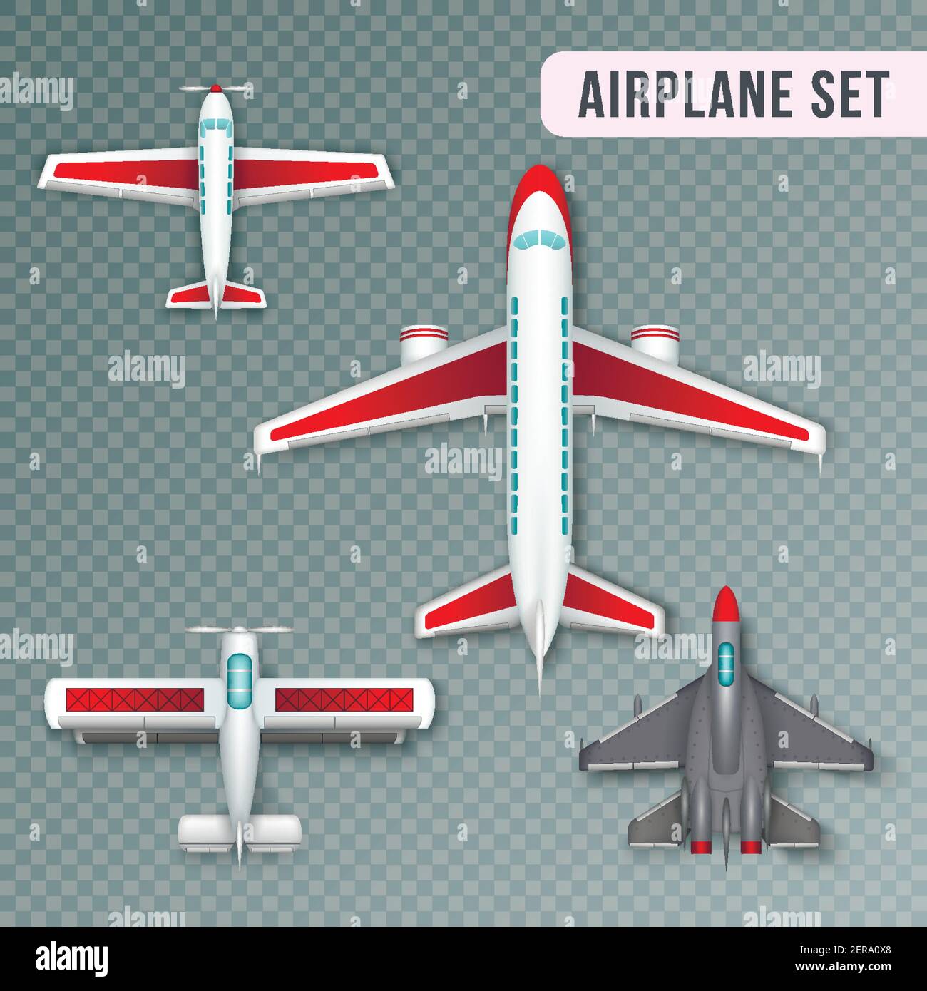 Airplane passenger propeller and jet planes and military aircraft ...