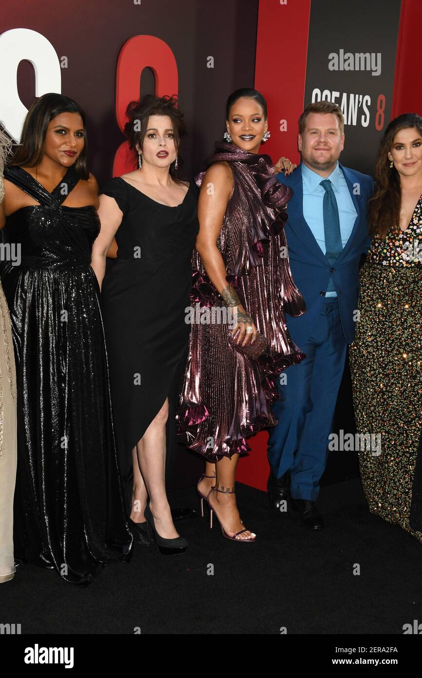 Helena Bonham Carter, Rihanna, James Corden arrives to the OCEANS 8 New ...