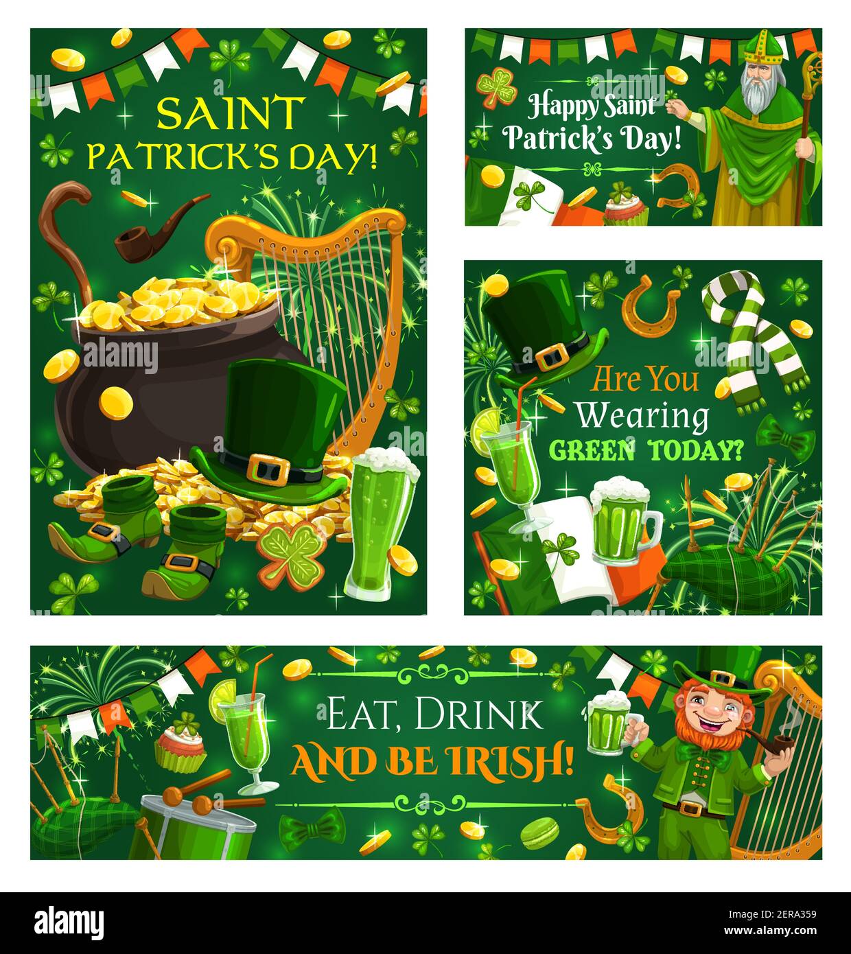 Motto of Saint Patricks day, eat, drink and be Irish, religion Ireland ...