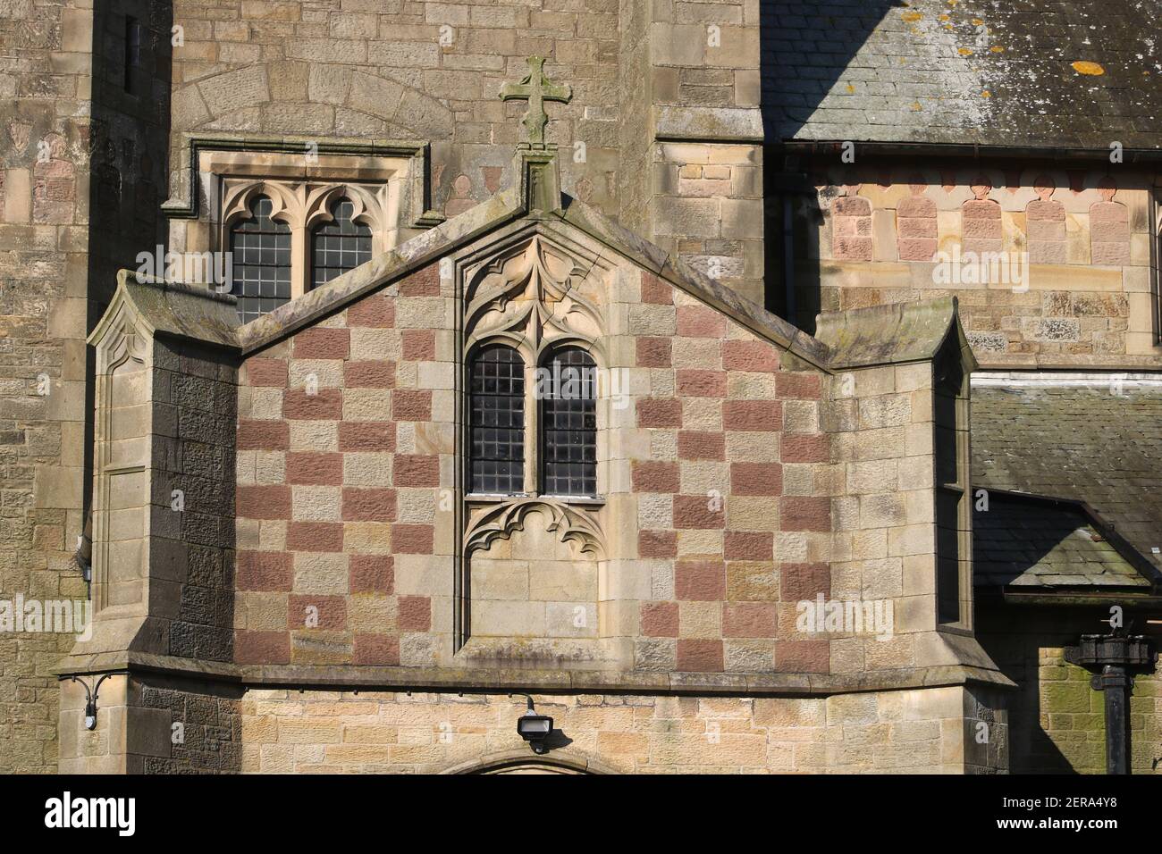 Chequered pattern in stonework hi-res stock photography and images - Alamy