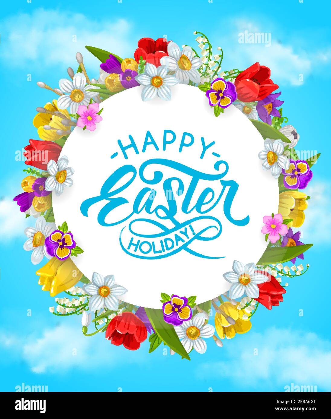 Blossom flower orchard valley spring Stock Vector Images - Alamy