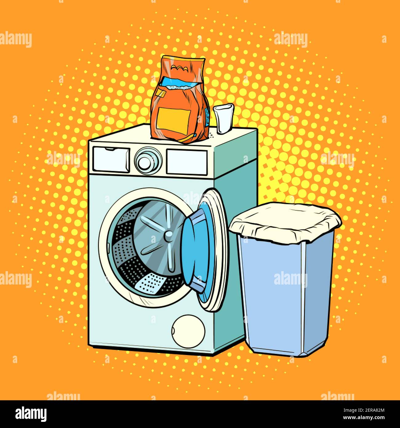 Cartoon washing machine home appliance Stock Vector Images - Alamy