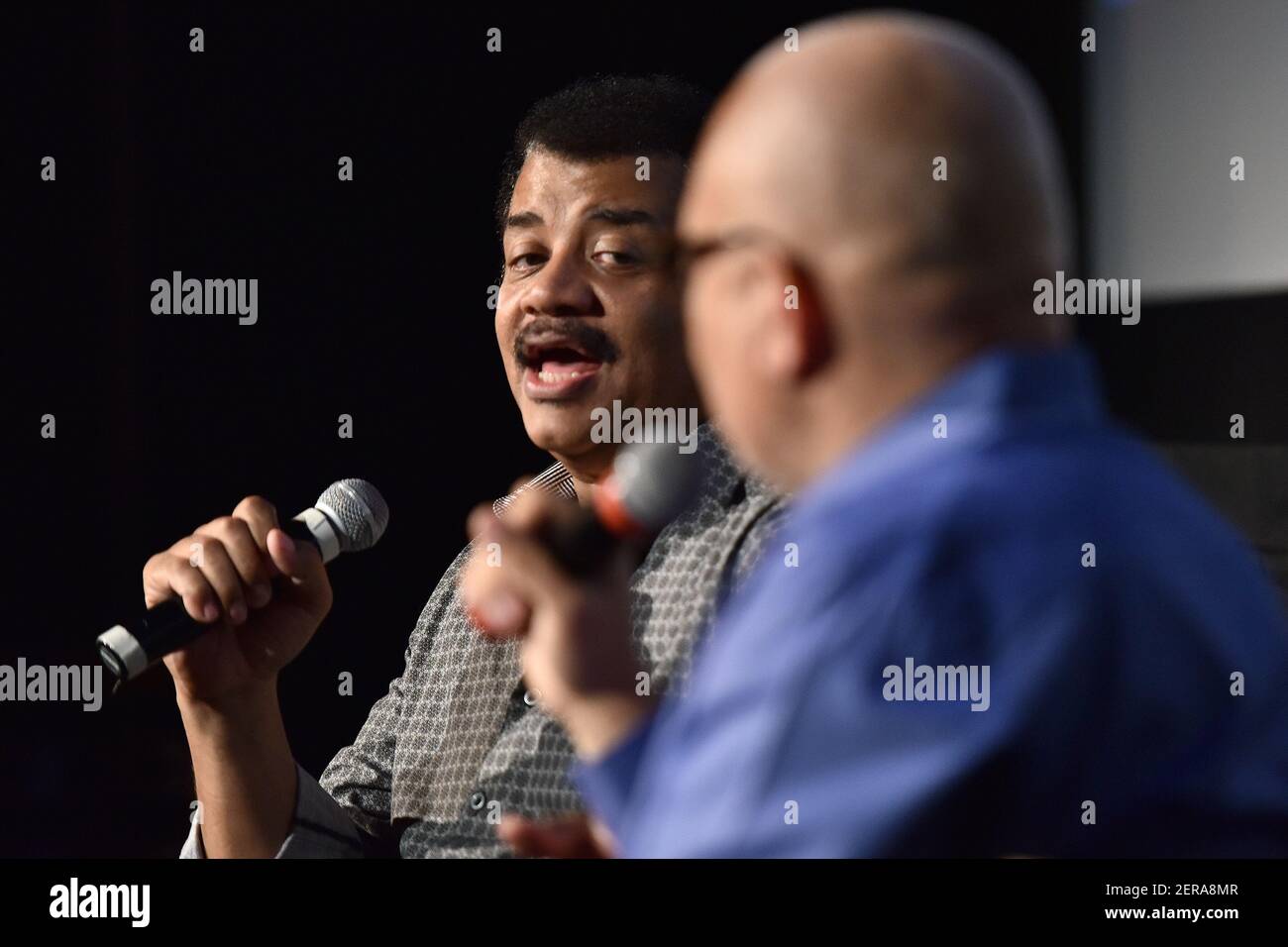 NEW YORK - JUNE 7: (L-R) American astrophysicist Neil deGrasse Tyson ...