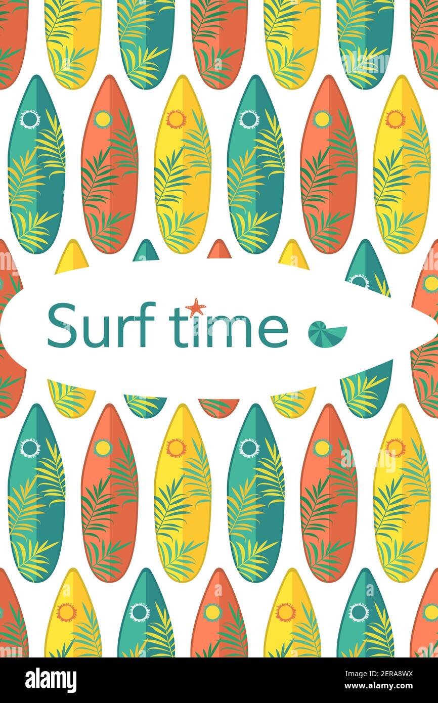 Surf boards beach Stock Vector Images - Alamy