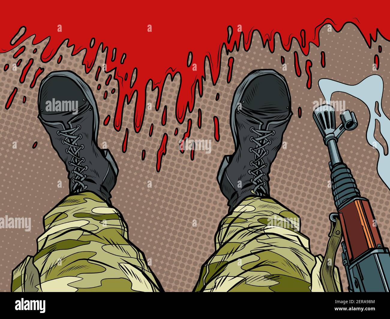 Soldier aim gun Stock Vector Images - Alamy