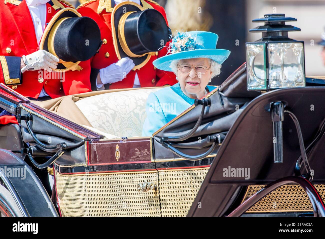 Queen Elizabeth II during Trooping the Colour 2018 ceremony, marking ...