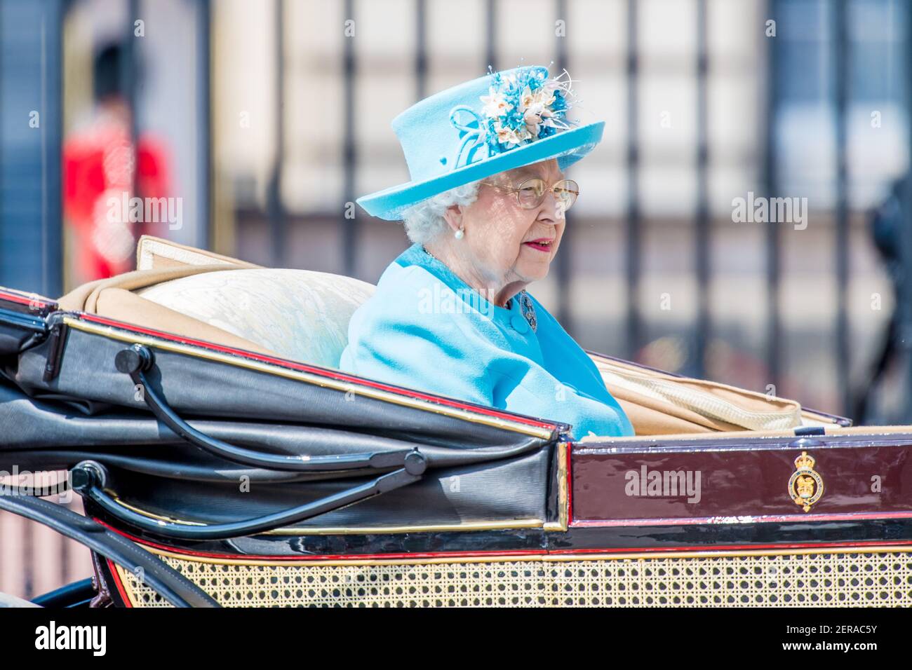 Queen Elizabeth II during Trooping the Colour 2018 ceremony, marking ...