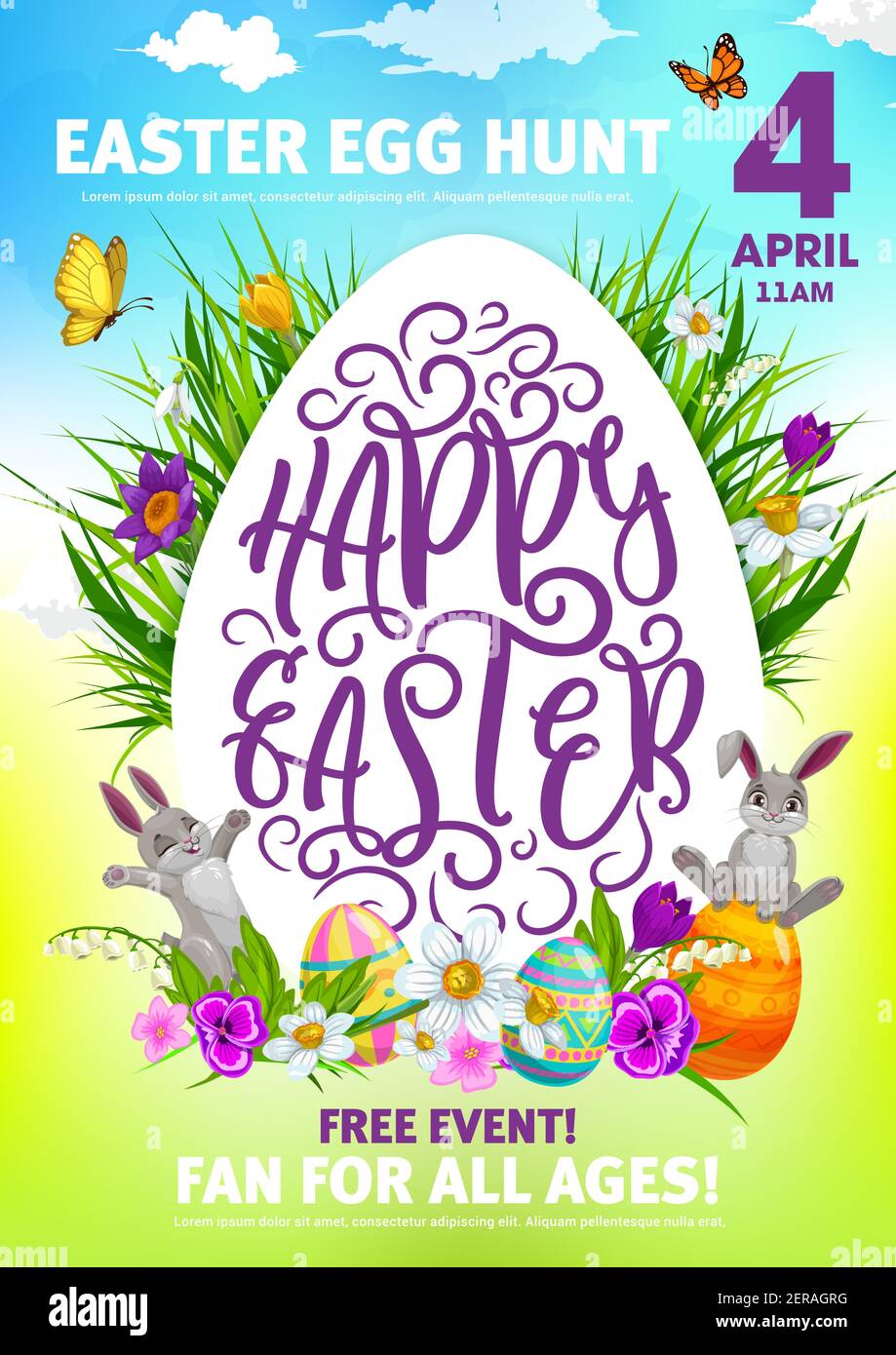 Church Easter Egg Hunt Flyer Template