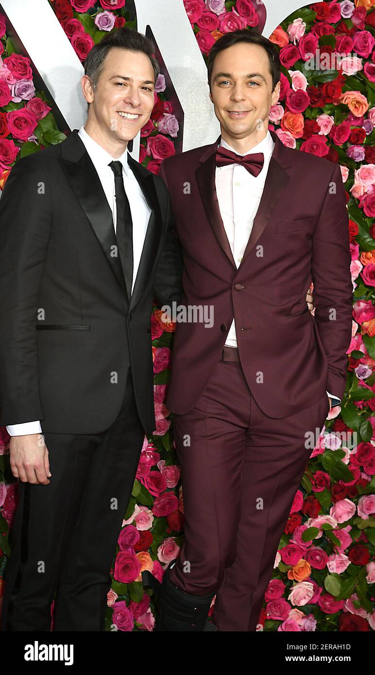 Jim Parsons and husband Todd Spiewak arrive at The 72nd Annual Tony ...