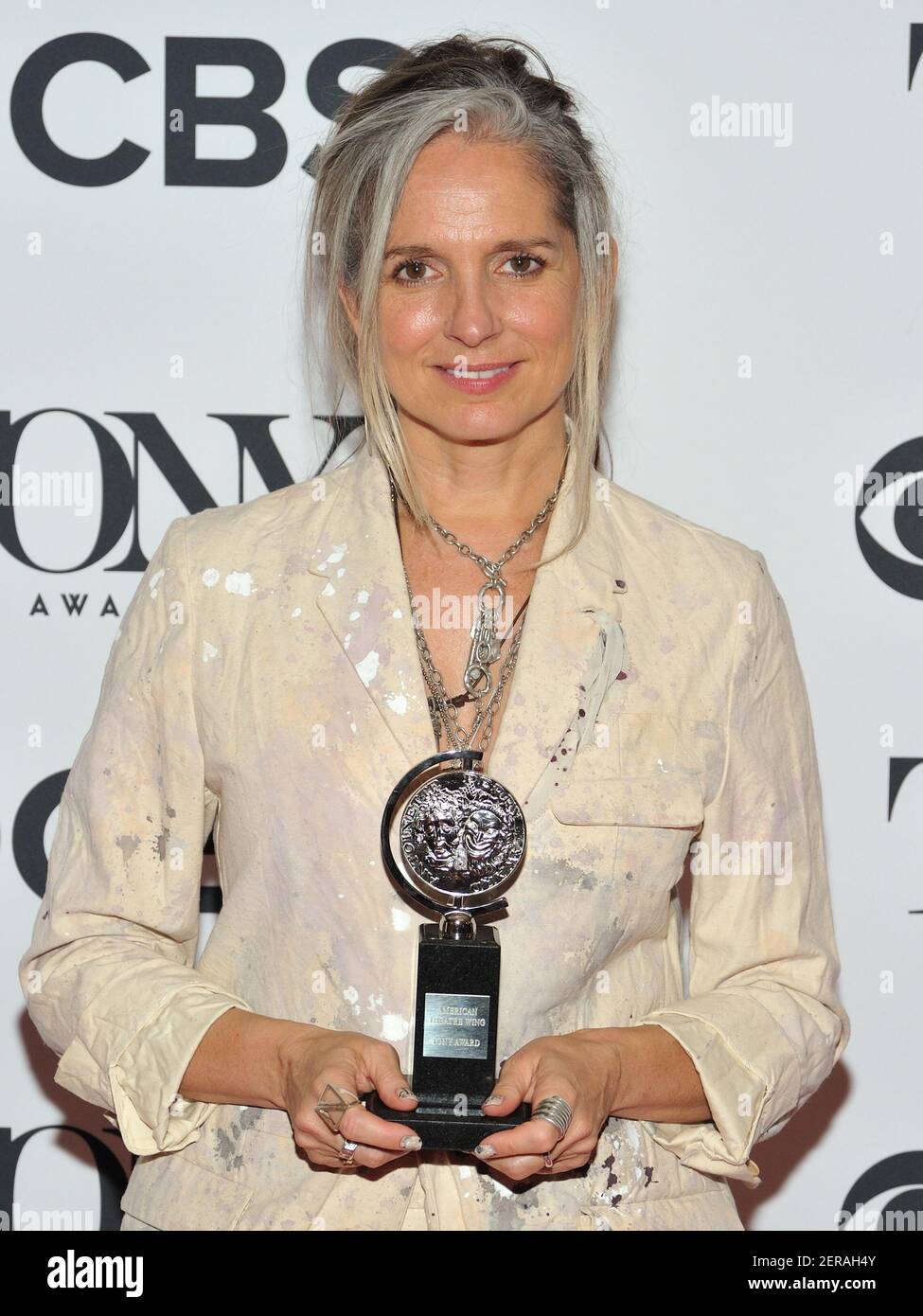 Best Scenic Deisgn of a Play winner Christine Jones in the pressroom at ...