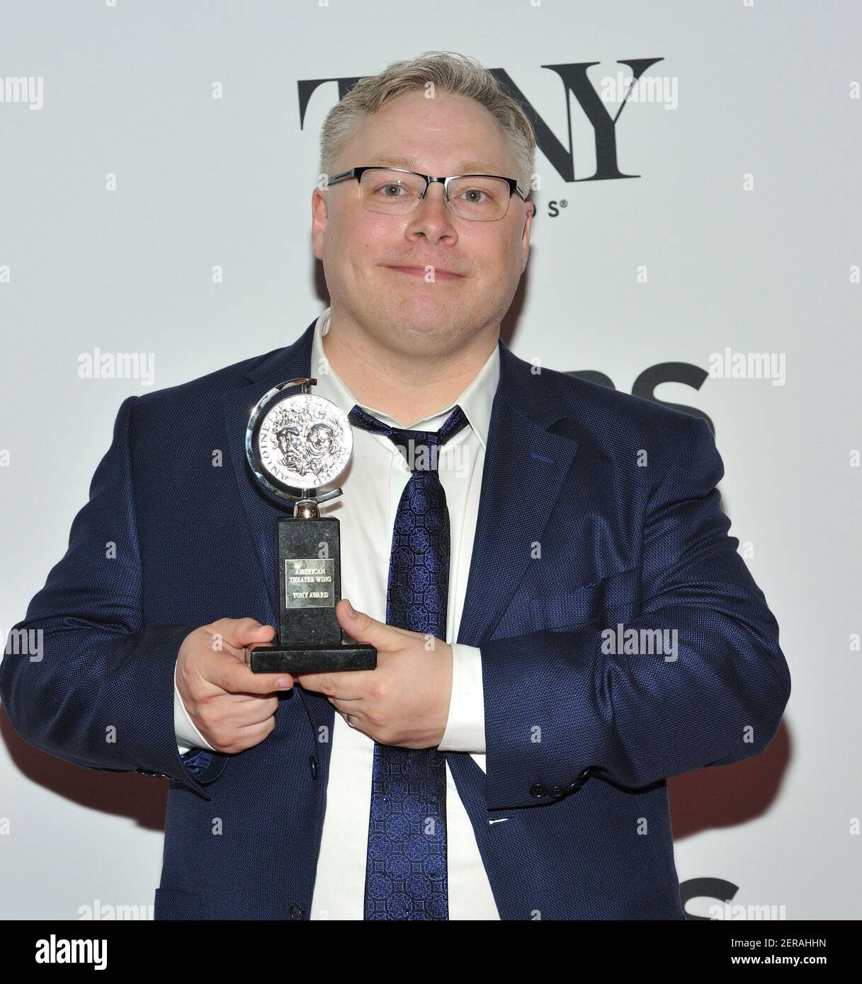 Best Sound Design of a Play winner Gareth Fry in the pressroom at the ...