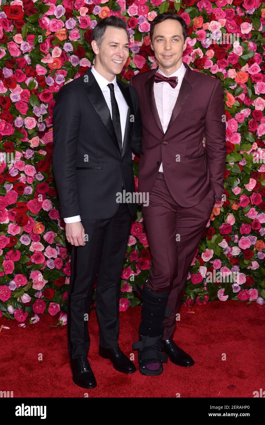 (L-R) Todd Spiewak and Jim Parsons attend the 72nd Annual Tony Awards ...