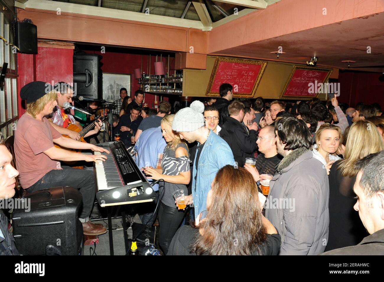 A crowd of people at The Ship pub, Wandsworth, London Stock Photo - Alamy