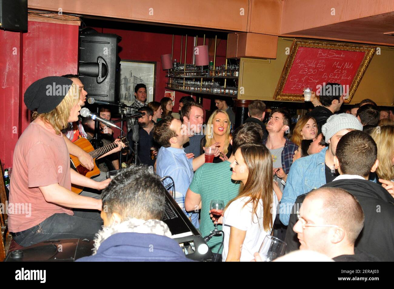 A crowd of people at The Ship pub, Wandsworth, London Stock Photo - Alamy