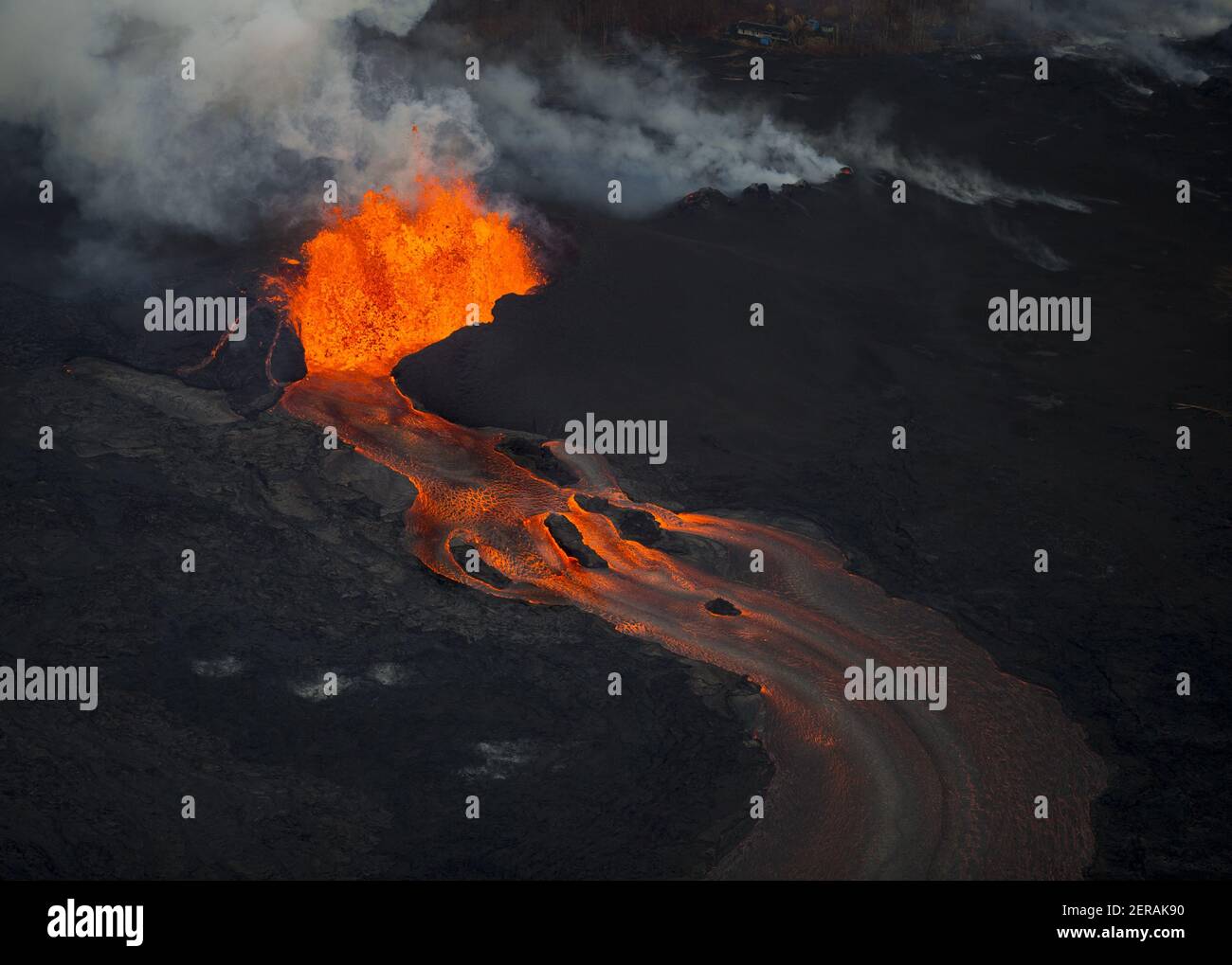 The Kilauea Volcano east rift zone eruption continues mainly from ...