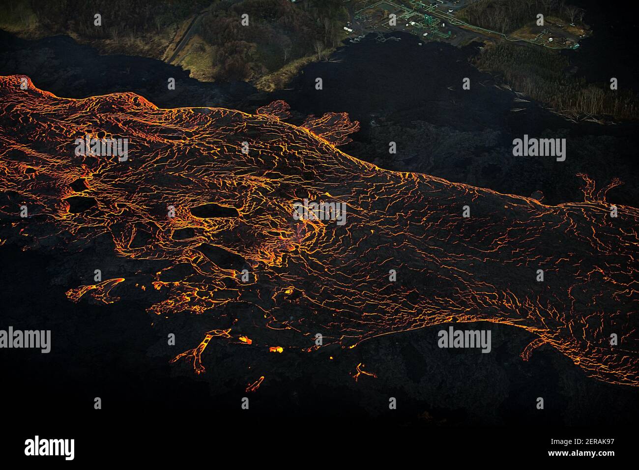 The Kilauea Volcano east rift zone eruption continues mainly from ...