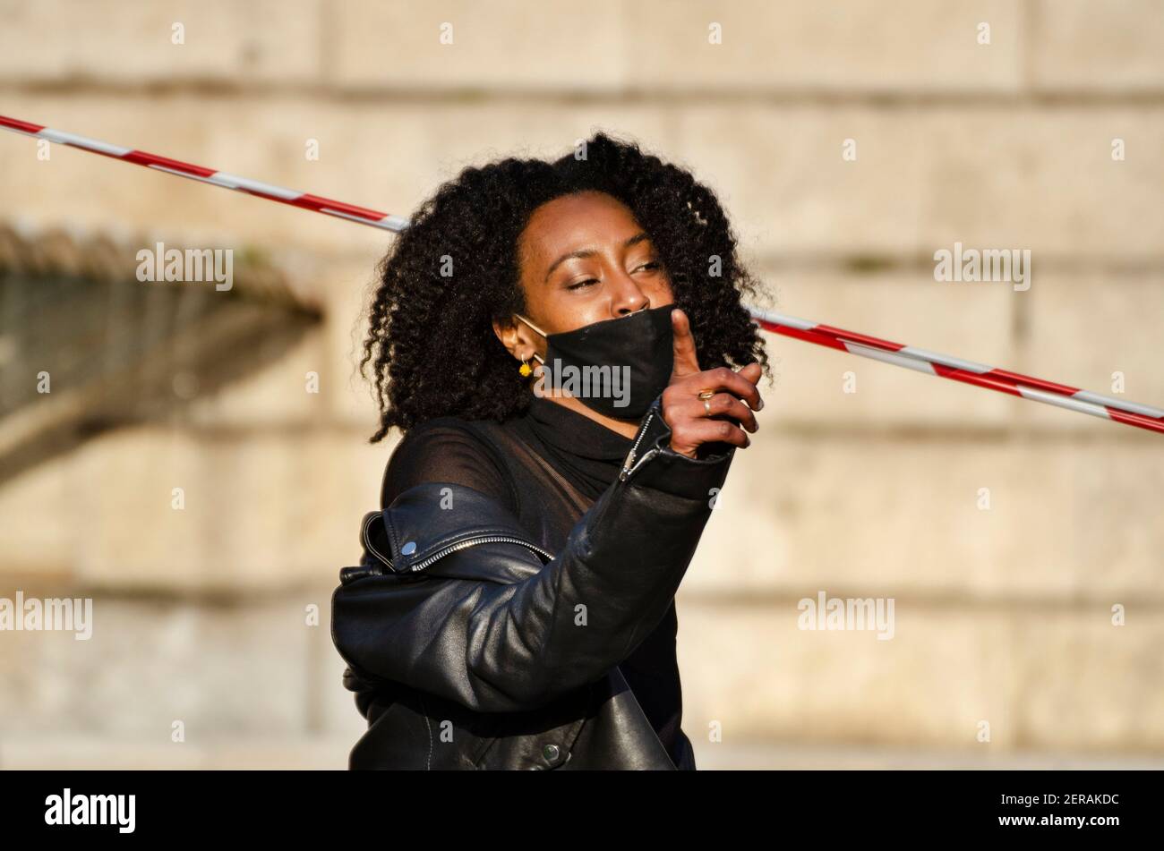 Rome, Italy. 28th Feb, 2021. Black Lives Matter Rome Movement promoted ...