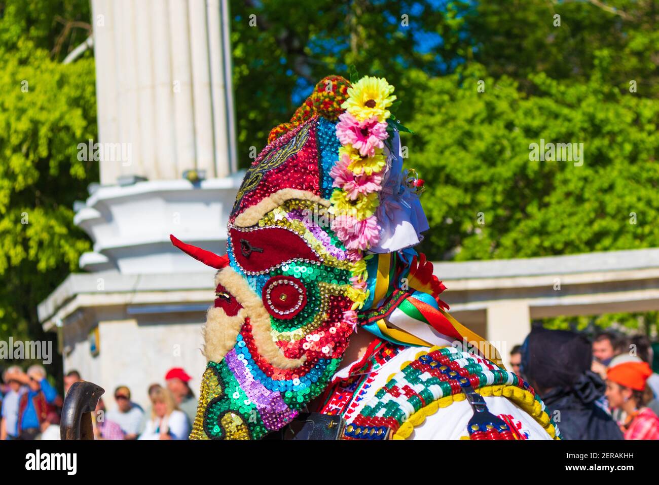 Bulgarian Kukeri at Varna Carnival.Kukeri are elaborately costumed ...