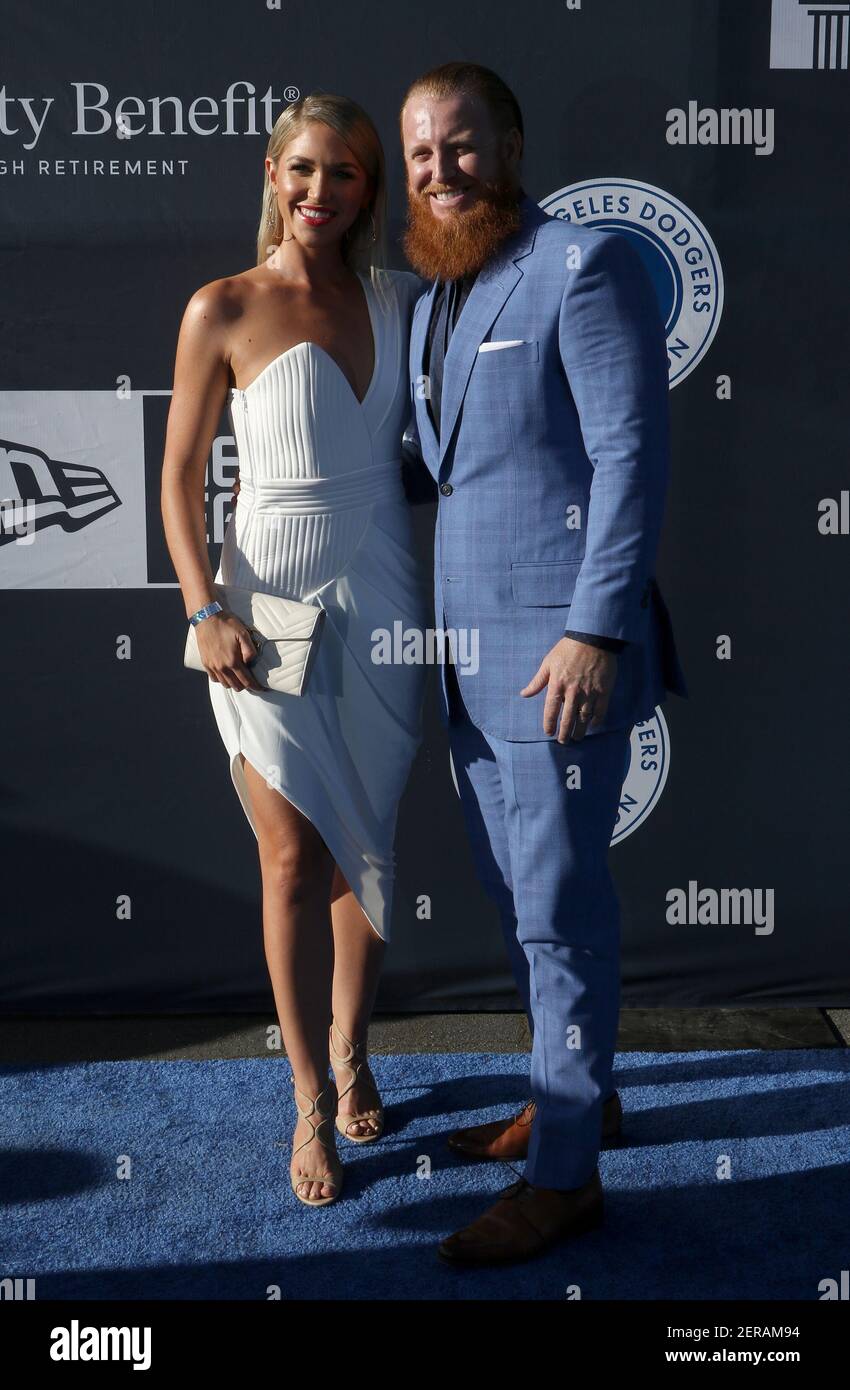 Justin Turner (R) and Kourtney Turner at 4th Annual Los Angeles Dodgers ...