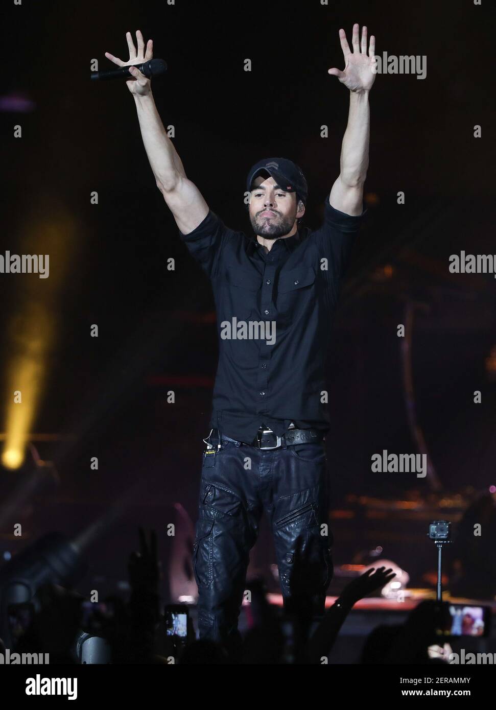 MIAMI, FL - JUNE 9: Enrique Iglesias is seen performing during the Mix ...