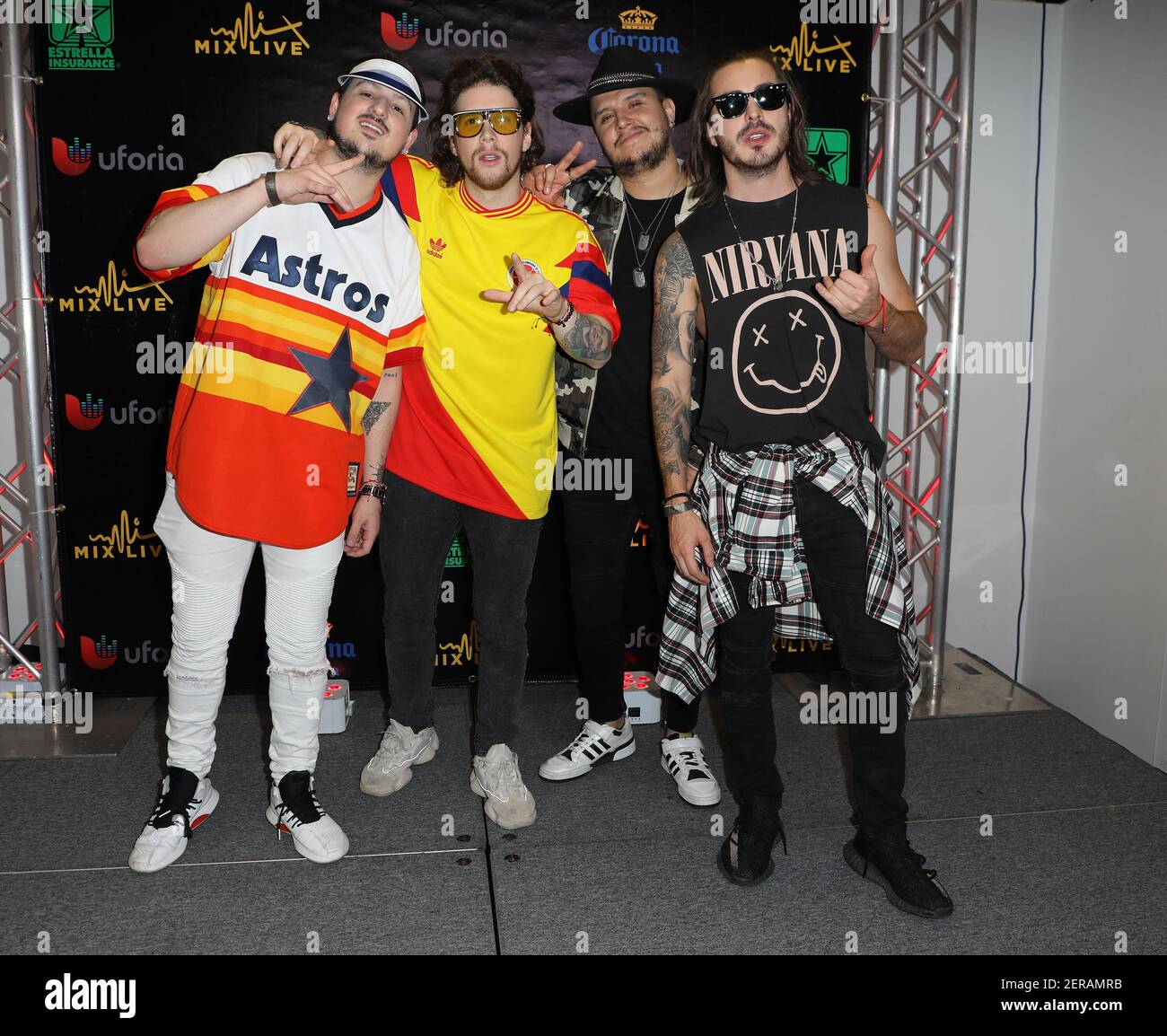 MIAMI, FL - JUNE 9: Piso 21 are seen backstage during the Mix Live ...