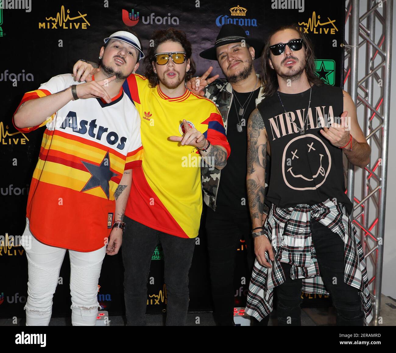 MIAMI, FL - JUNE 9: Piso 21 are seen backstage during the Mix Live ...