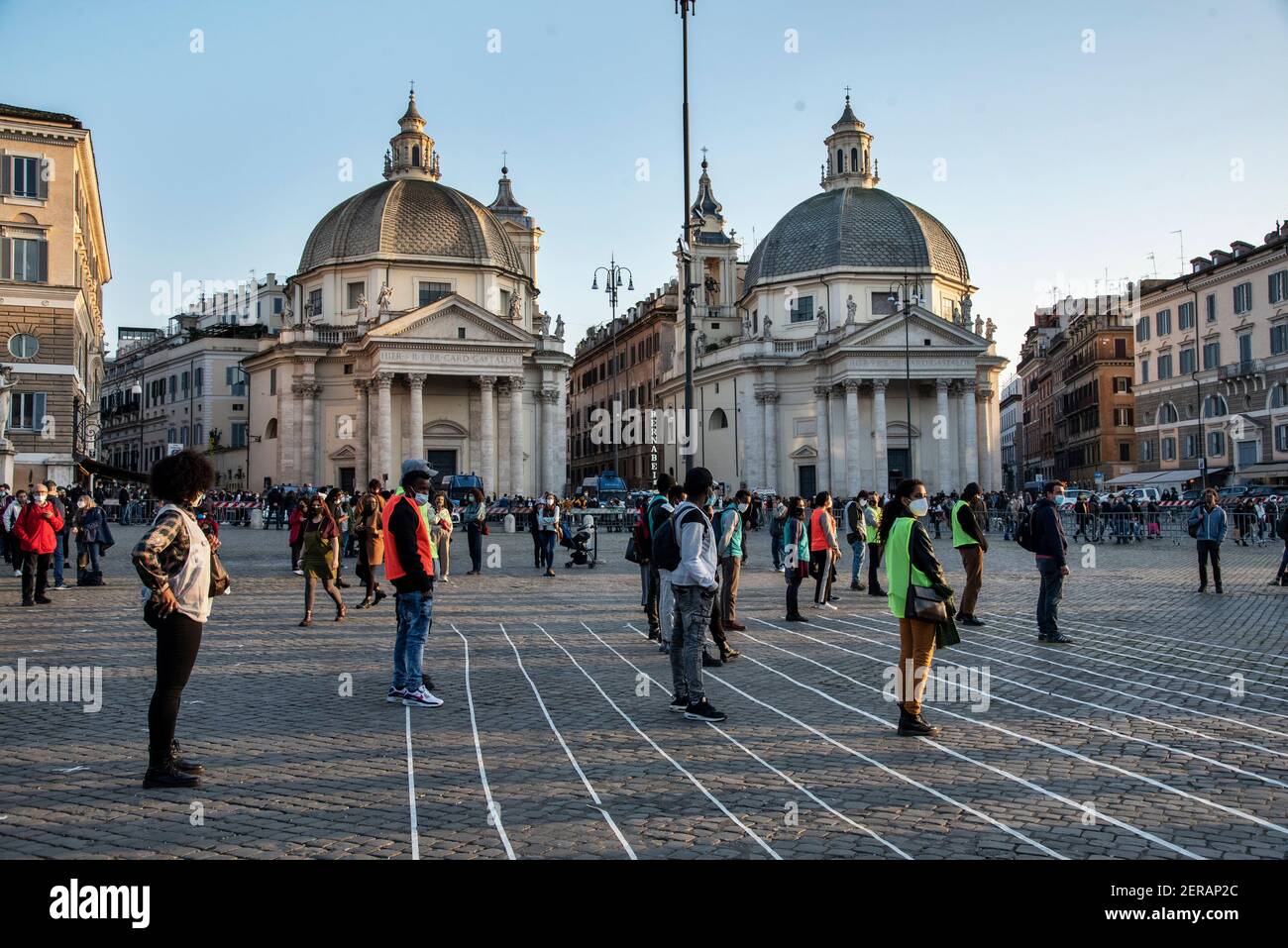 Rome, Italy. 28th Feb, 2021. Black Lives Matter Rome Movement promoted ...