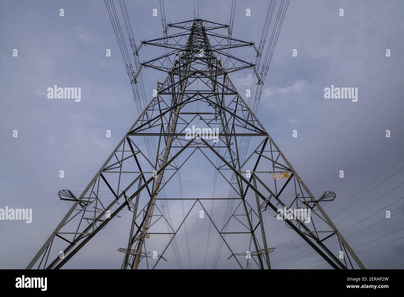 Electricity Tower or Electricity Pylon large steel structure carrying ...