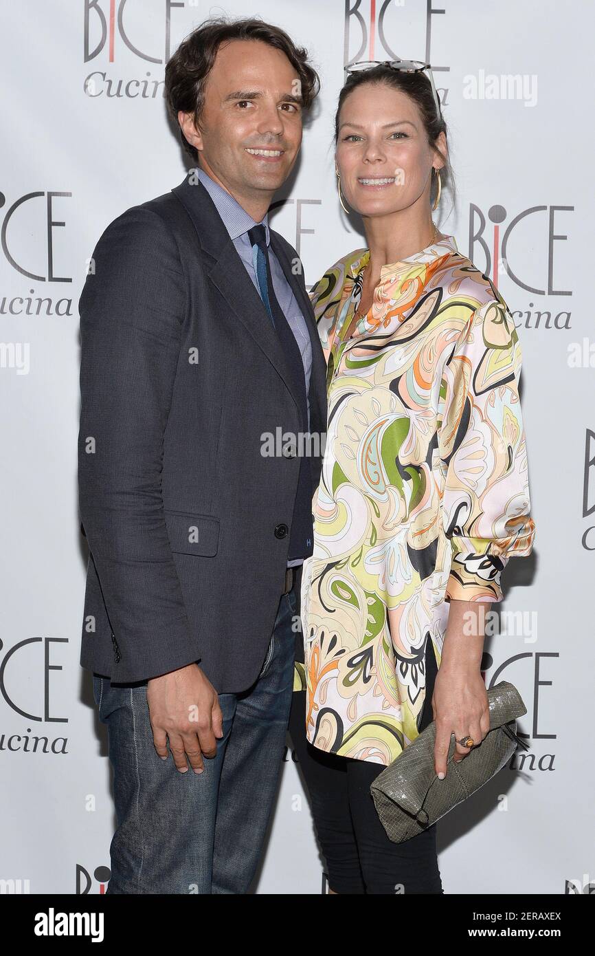 (L-R) Cooper Cox and TV journalist Serena Altschul attend the opening ...