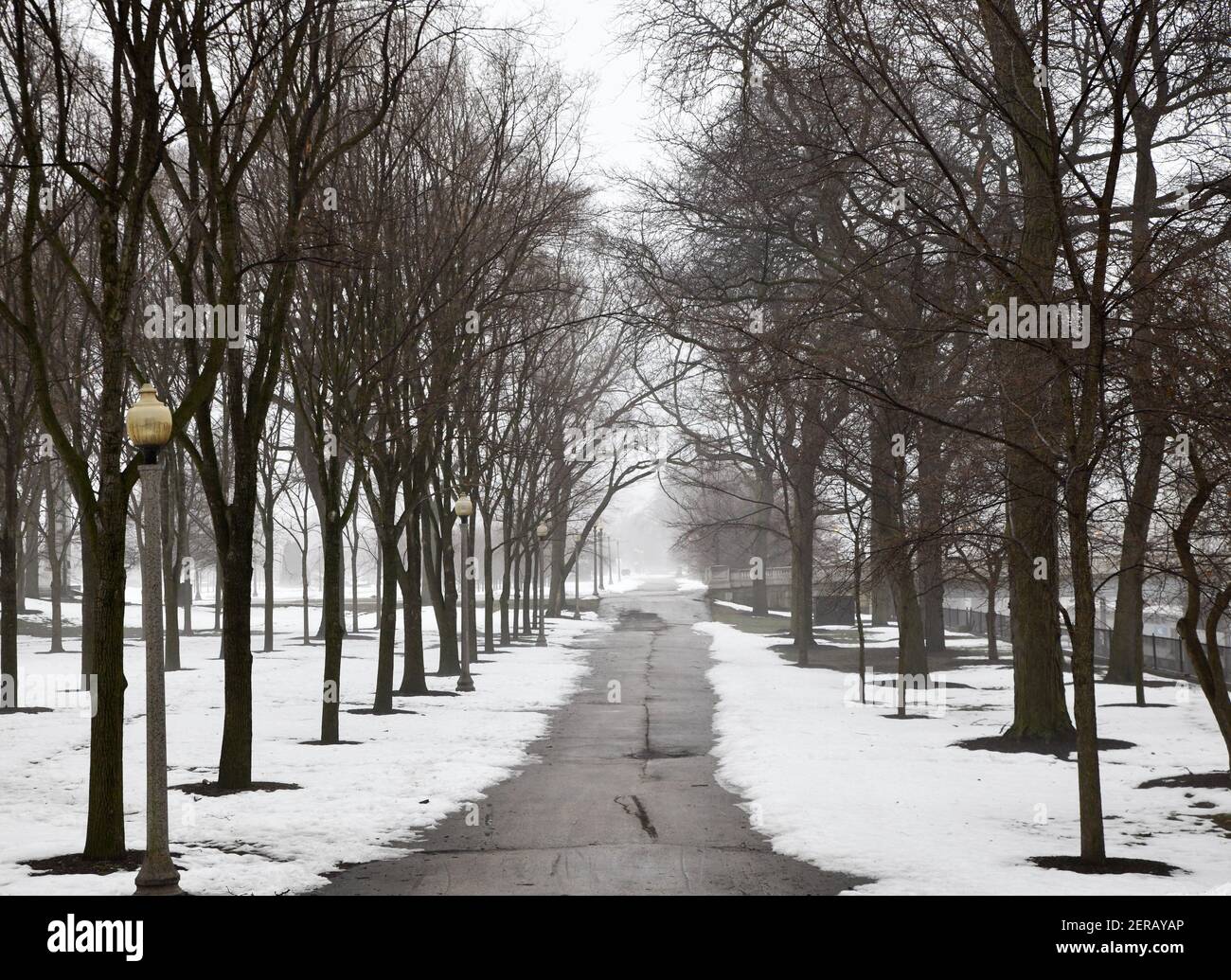 Empty sidewalk park hi-res stock photography and images - Alamy