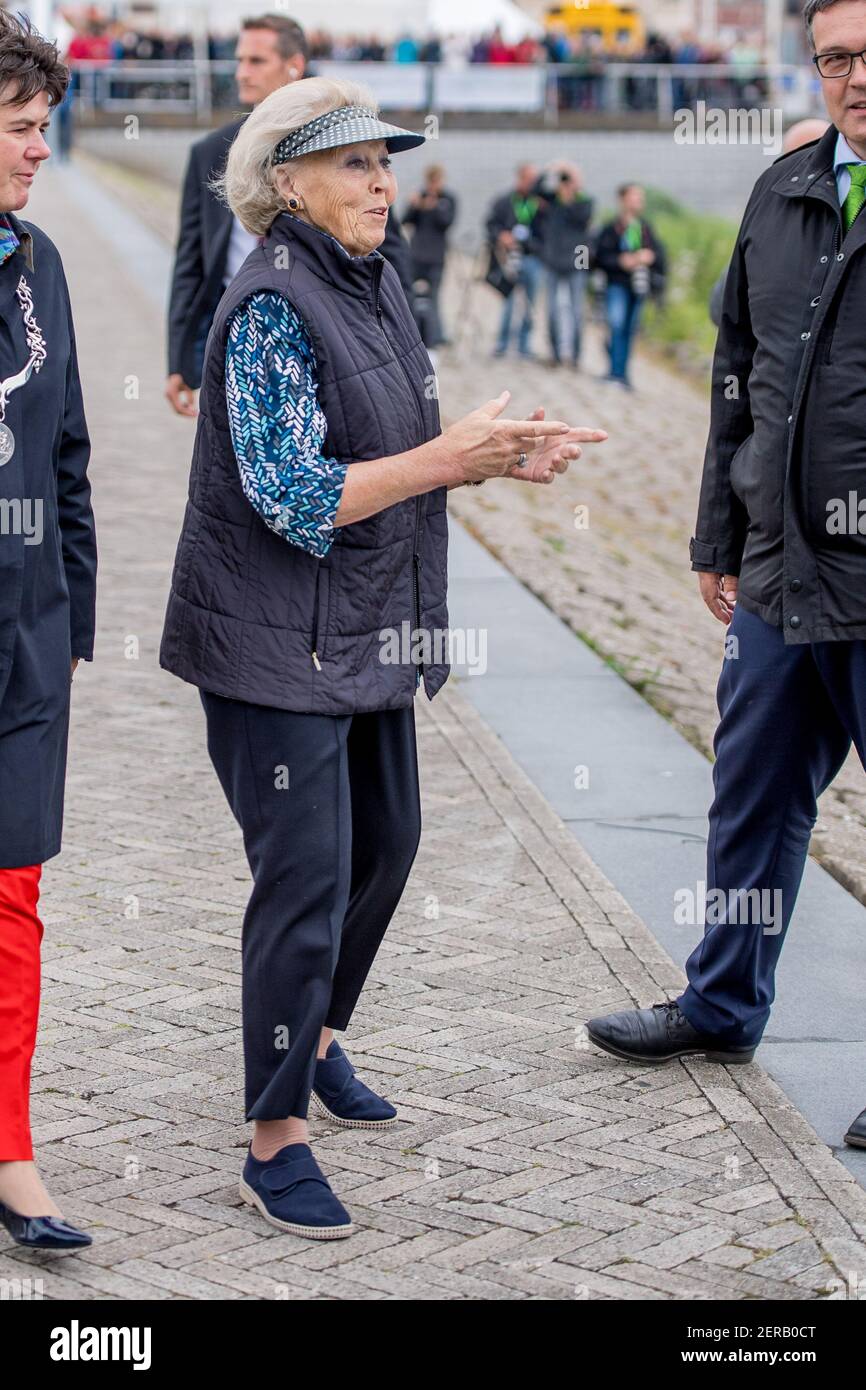 Princess Beatrix sails the Groene Draeck (Green Dragon) during a fleet ...