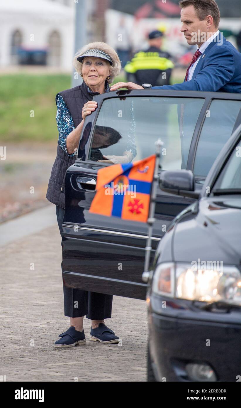 Princess Beatrix sails the Groene Draeck (Green Dragon) during a fleet ...