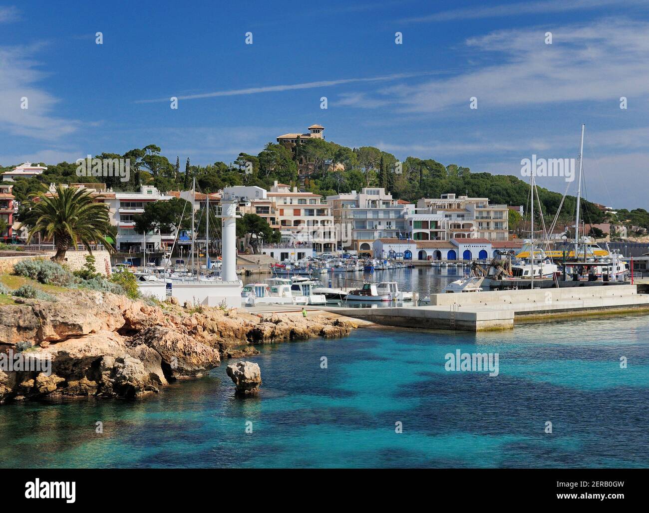 Town and harbour cala rajada hi-res stock photography and images - Alamy