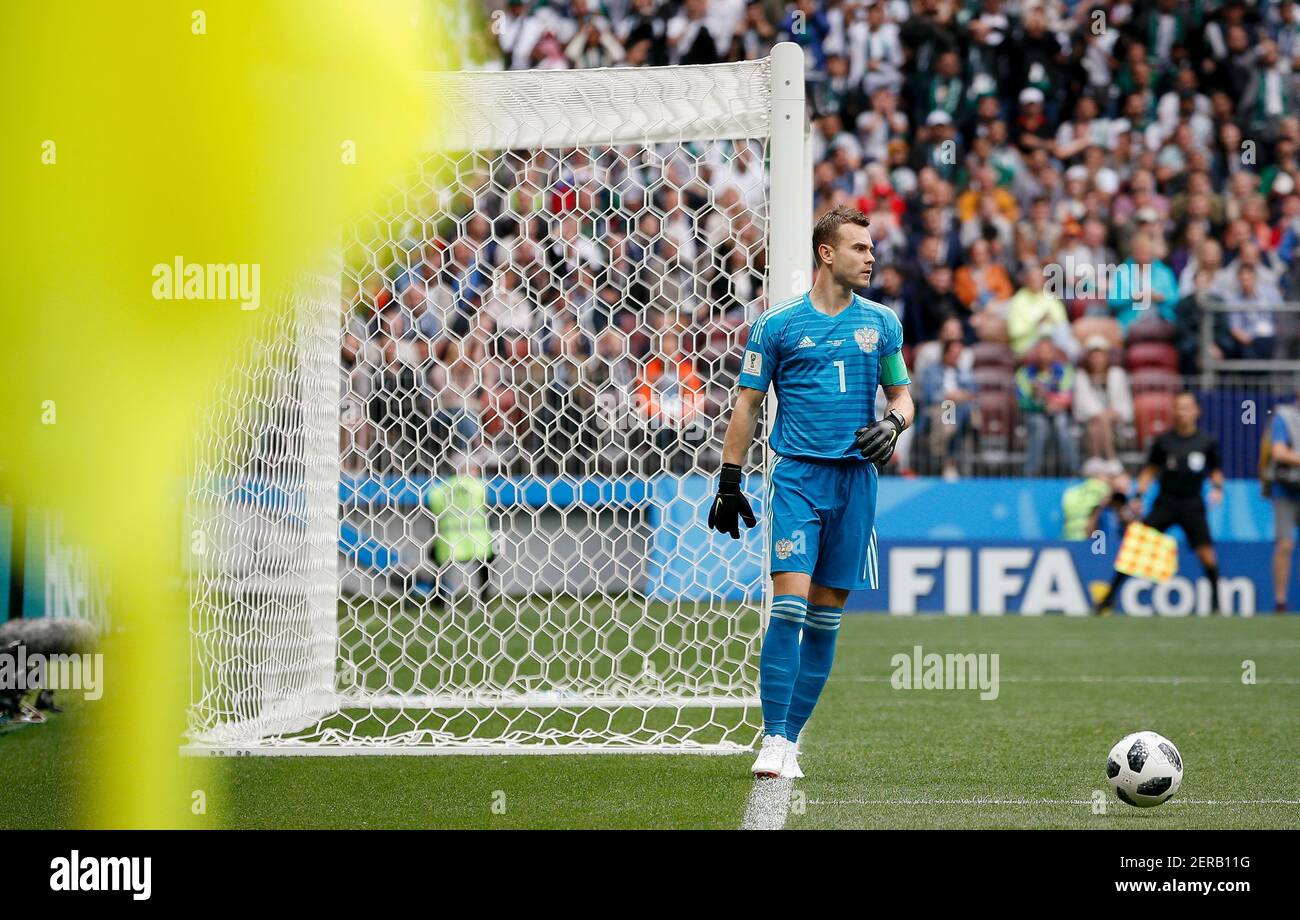 MOSCOU, MO - 14.06.2018: RUSSIA VS SAUDI ARABIA - Igor Akinfeev of ...