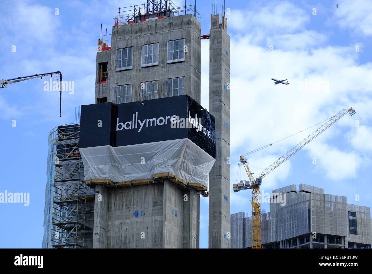 Ballymore signage is pictured during construction of the Legacy ...