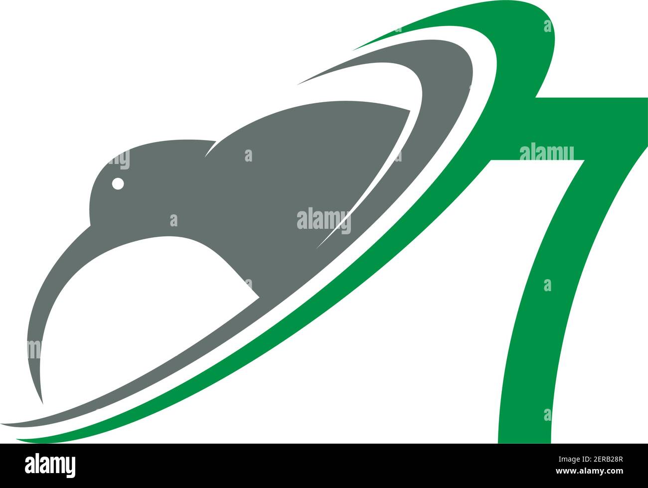 Number 7 with kiwi bird logo icon design vector illustration Stock ...