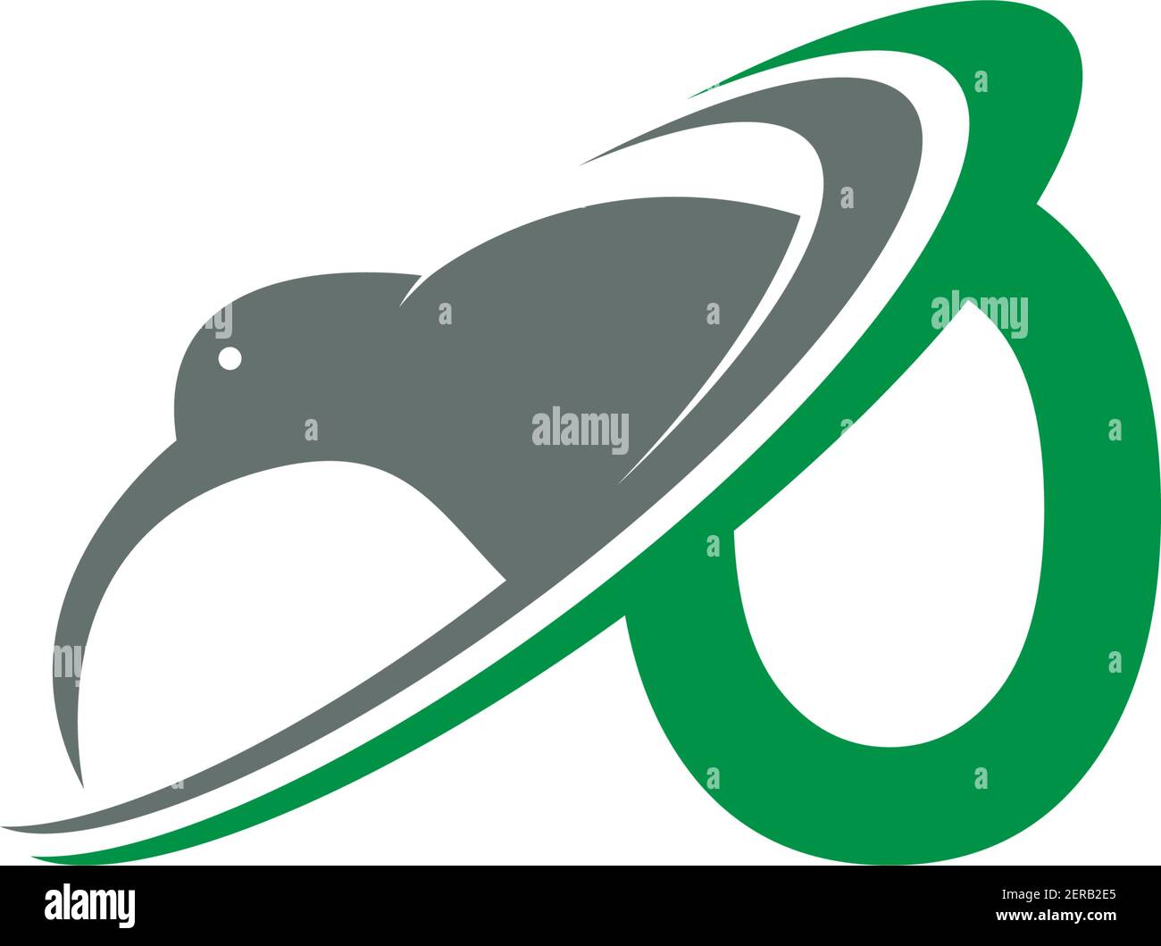 Letter O with kiwi bird logo icon design vector illustration Stock ...