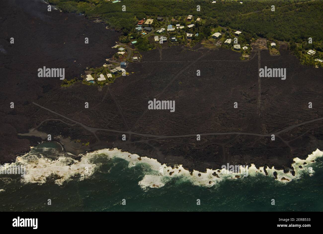 Most of the Kapoho area including the tide pools is now covered in ...