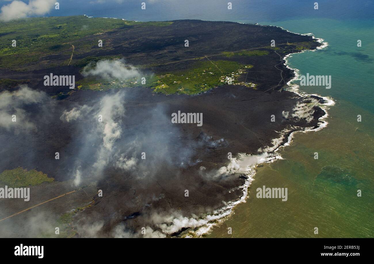 Most of the Kapoho area is now covered in fresh lava as the Kilauea ...