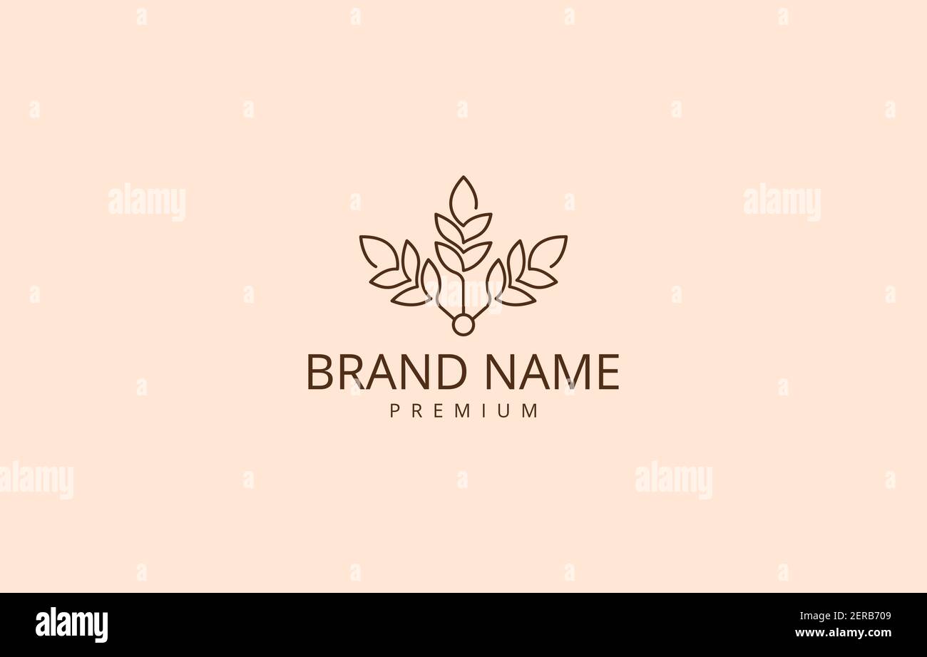 Three Wheat or Leaf Logo Design Vector Template suitable for nature ...