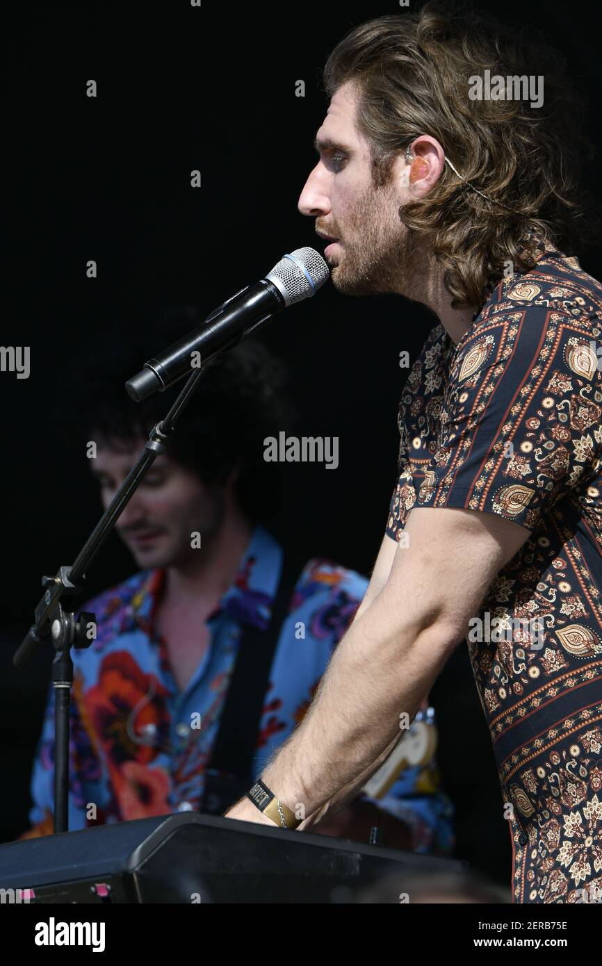 Sean Scanlon, lead singer of US Indie pop band Smallpools performs on ...