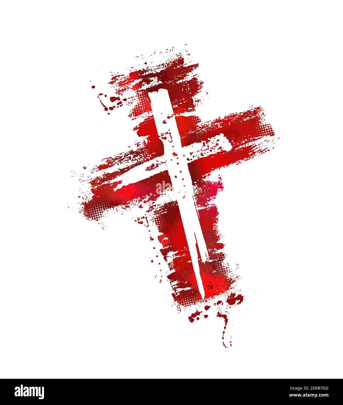 Bloody cross. Vector illustration Stock Vector Image & Art - Alamy