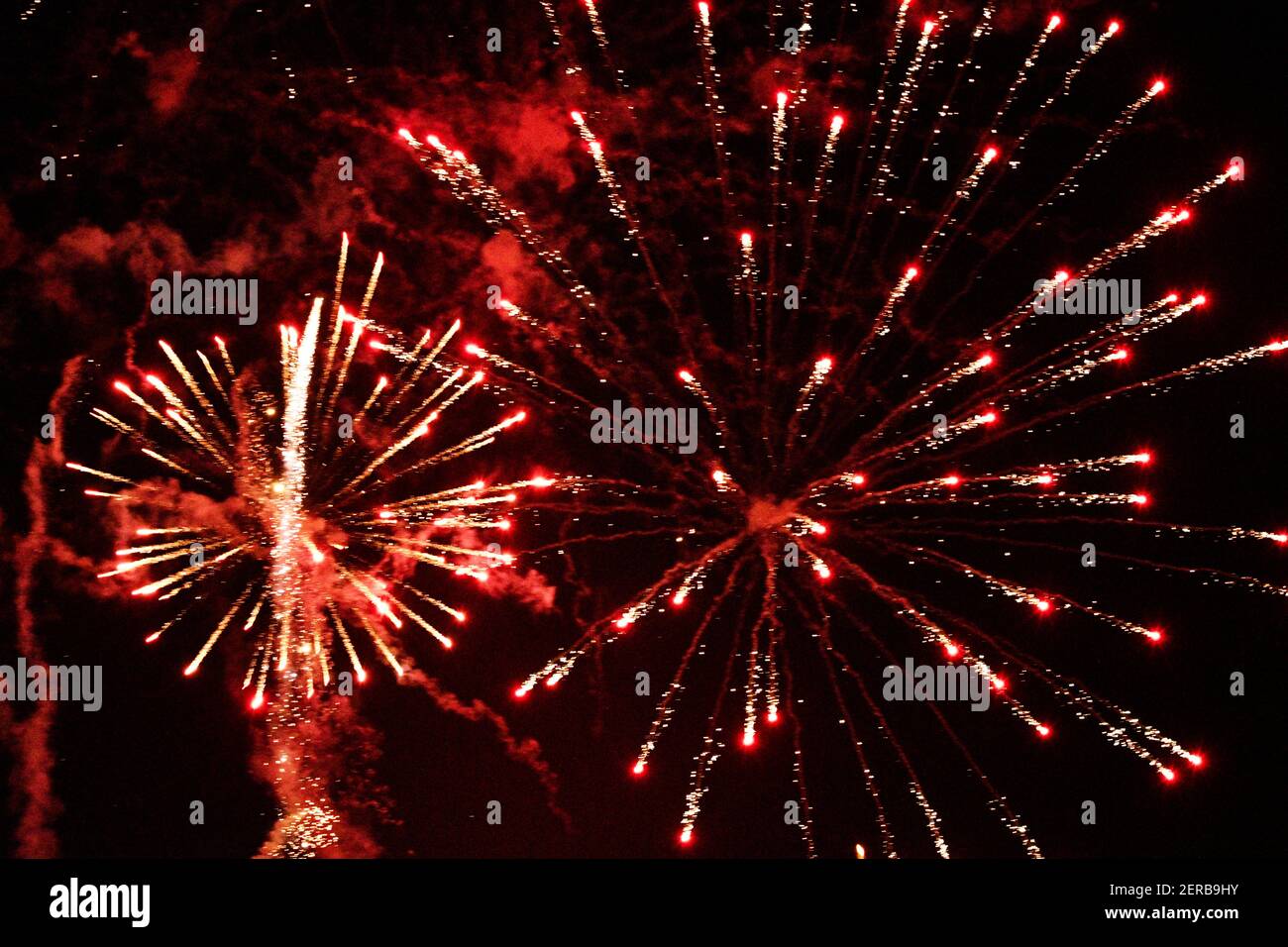 Fireworks concludes Kendrick Lamar's headlining performance on the ...