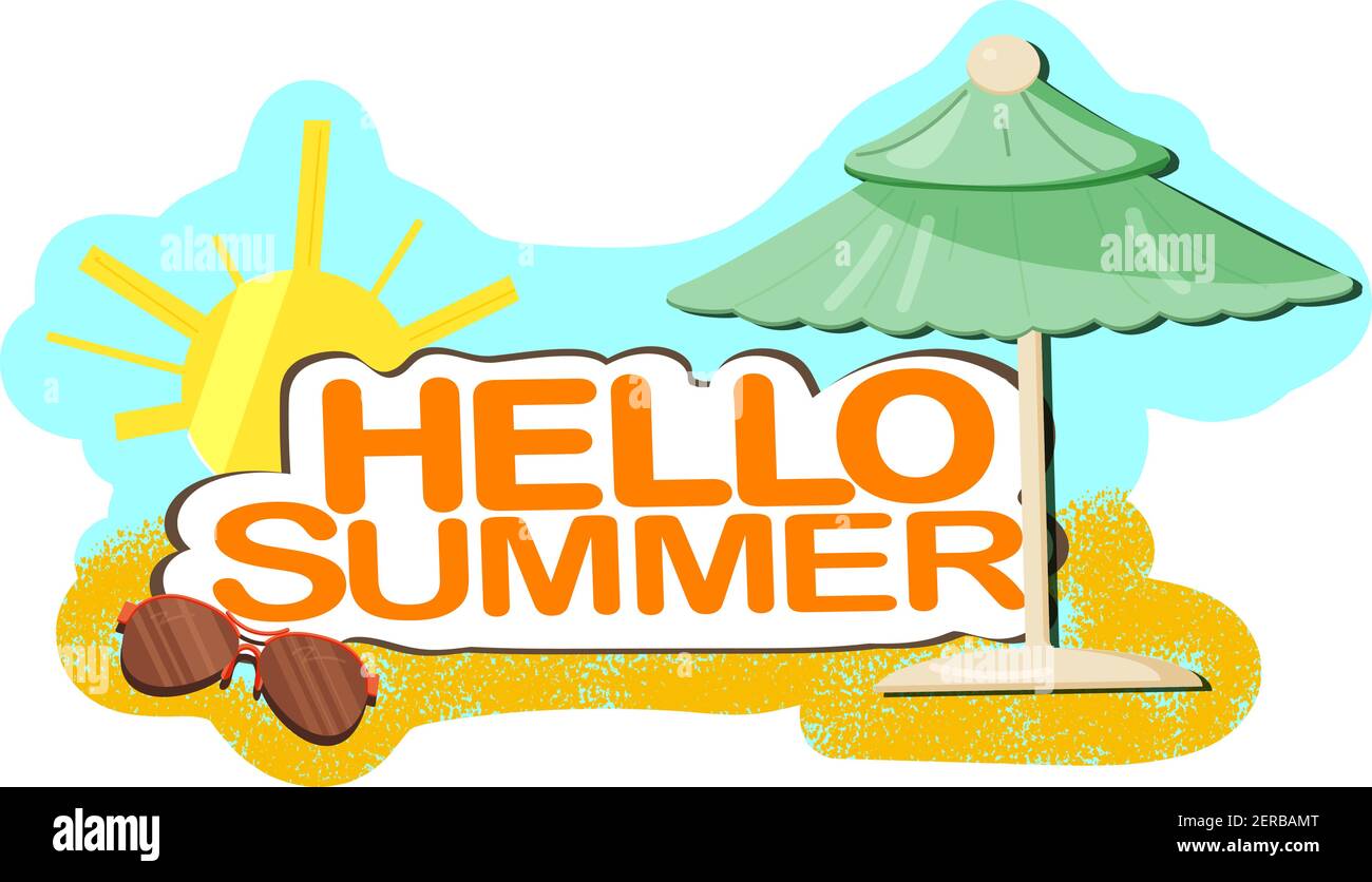 Hello summer bright vector banner Stock Vector Image & Art - Alamy