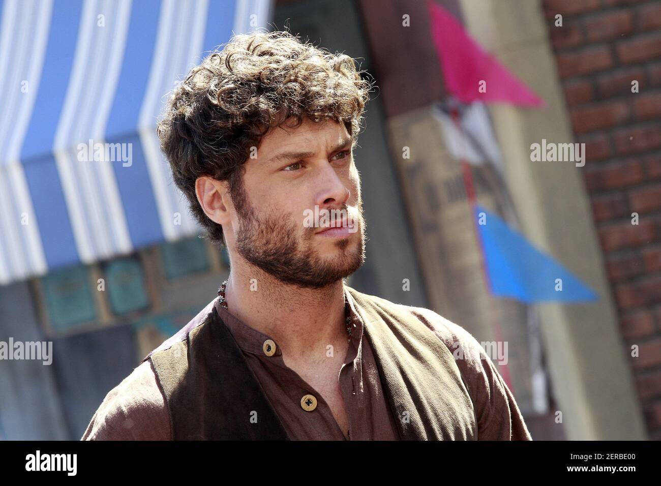 Spanish actor Jose Lamuno during the filming of the TVE series 'El ...