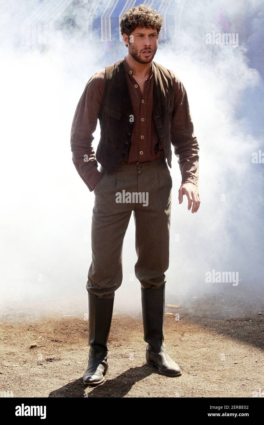 Spanish actor Jose Lamuno during the filming of the TVE series 'El ...