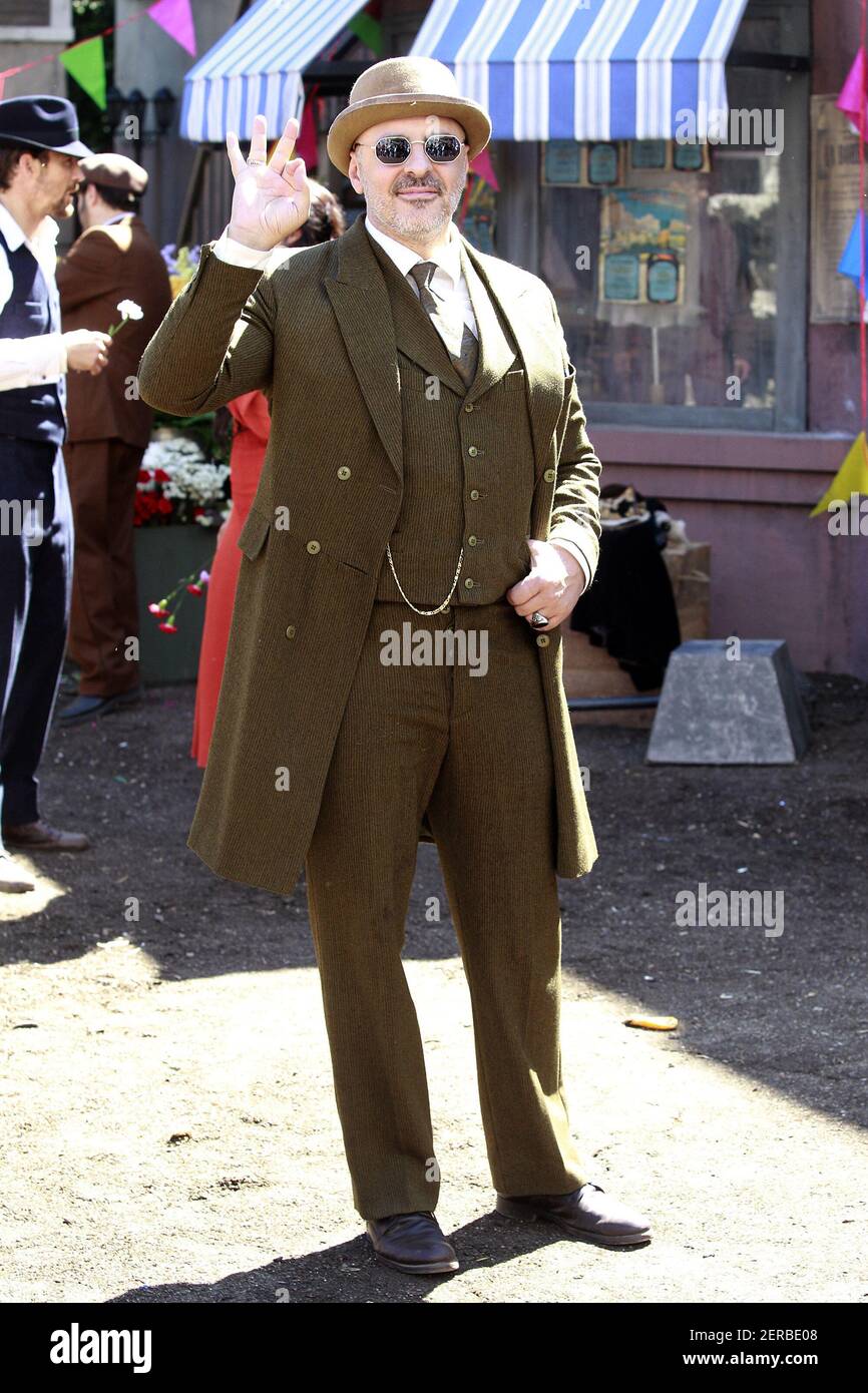 Spanish actor Roberto Alamo during the filming of the TVE series 'El ...